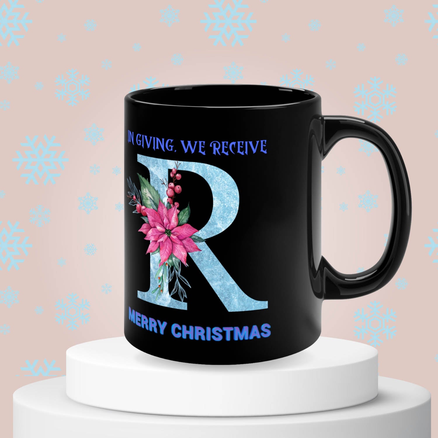 Christmas Themed Alphabet Mug, Unique Designs for Personalized Gifts ...