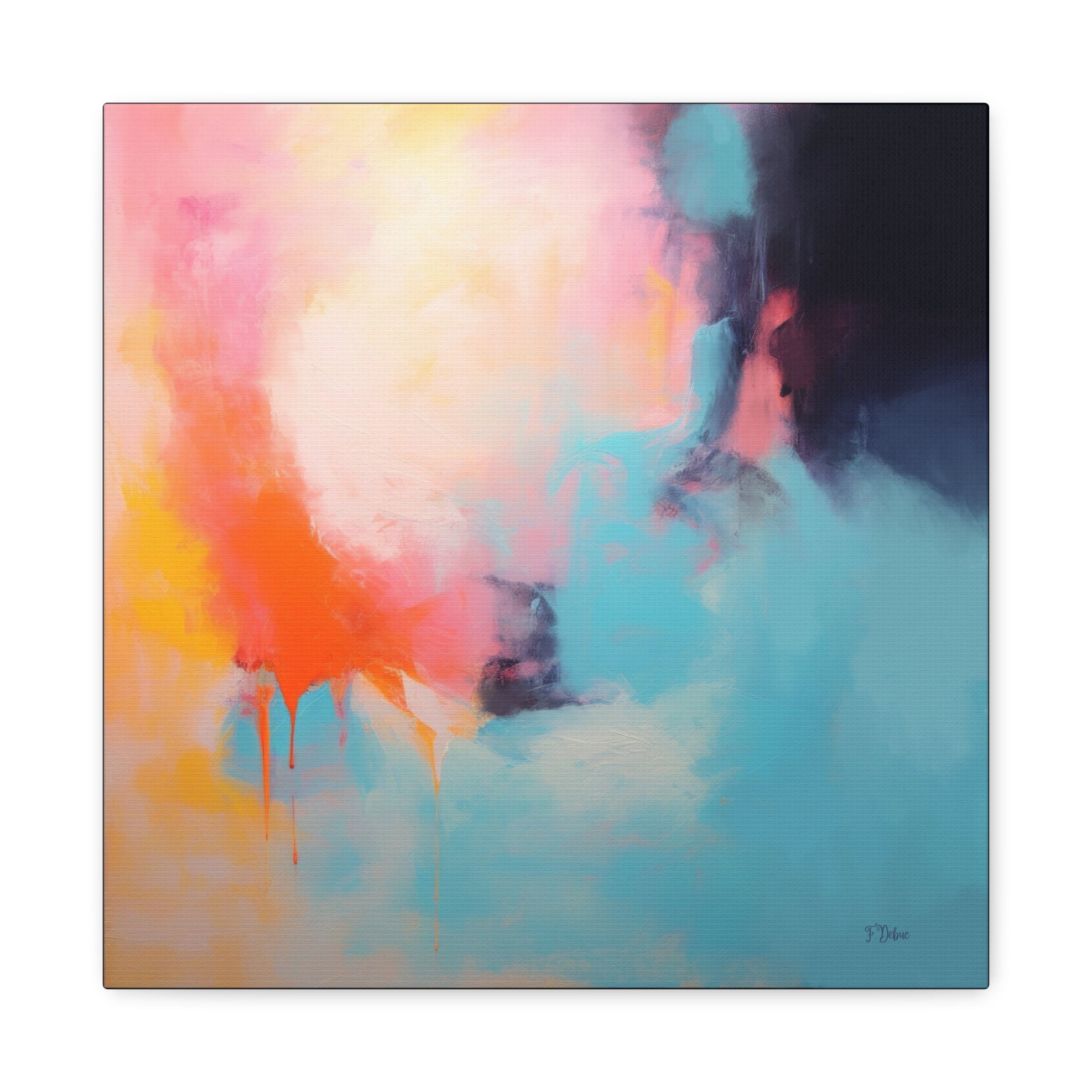 Turquoise Rhythm – Modern Abstract Canvas – Francoise Studio