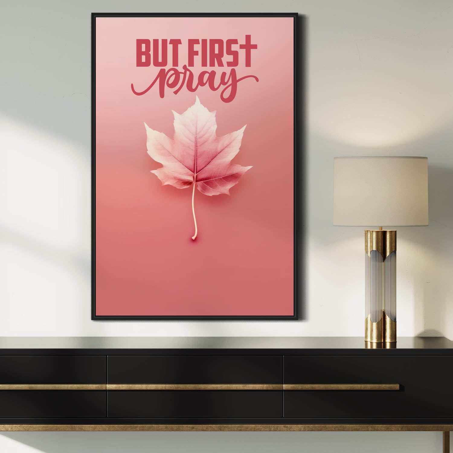 But First Pray Wall Art Print, Bible Verse Floral Cottagecore Artwork ...