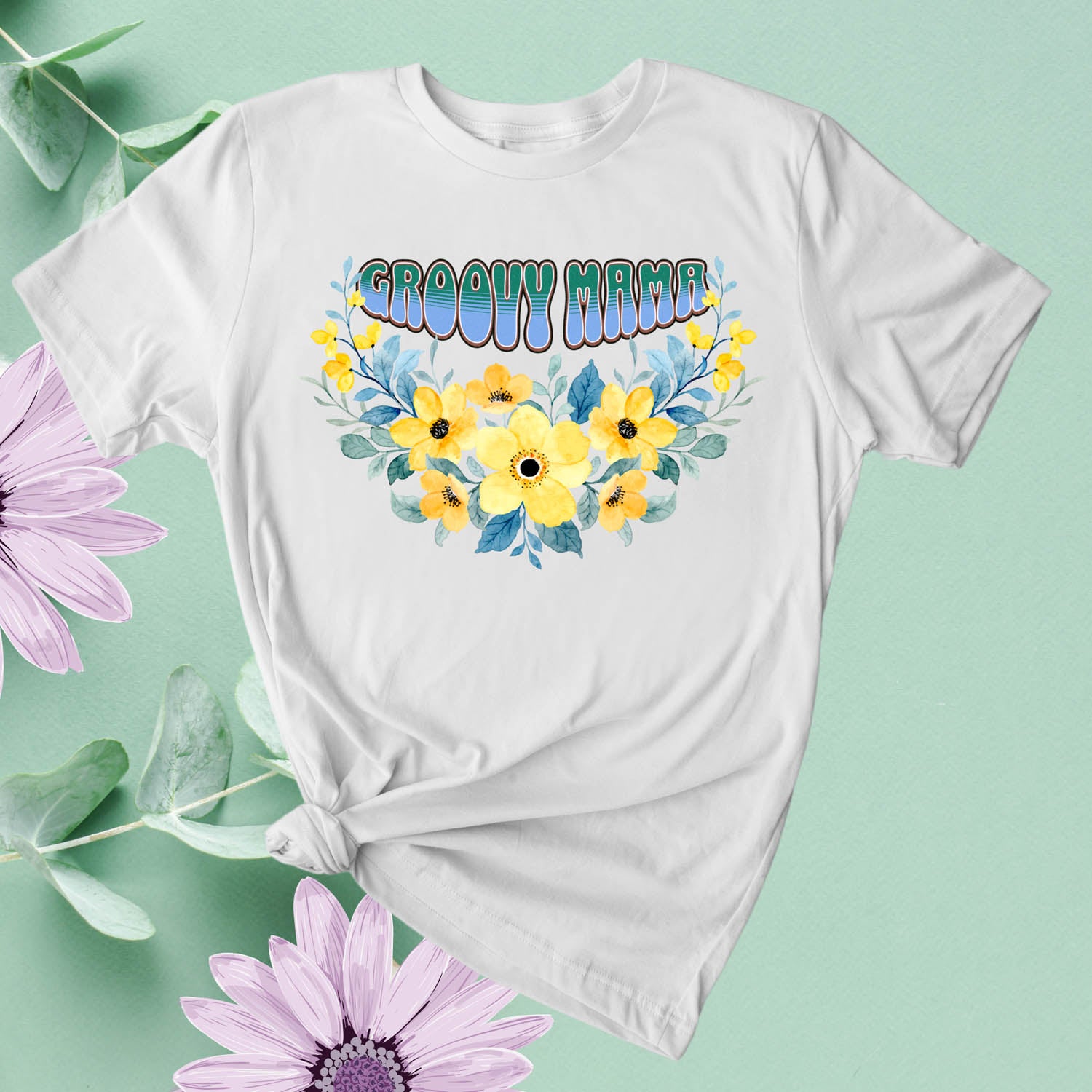 Groovy Mama Shirt, Unique Mom Tee, Mommy Floral Shirt, Gift for Mom ...